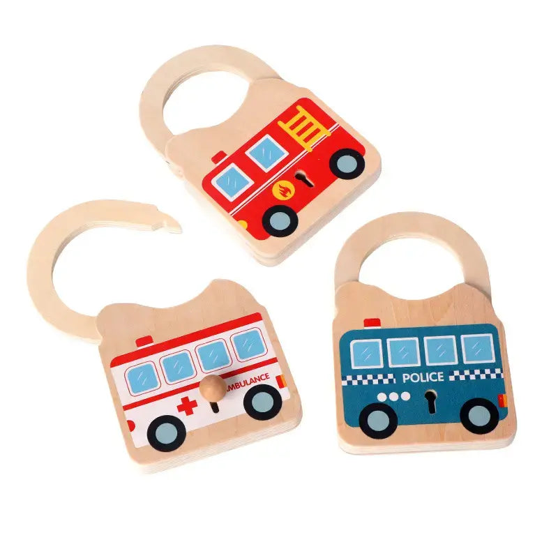 Wooden Toy lock- Fine motor skill builder(1pc) – Kidding Mart